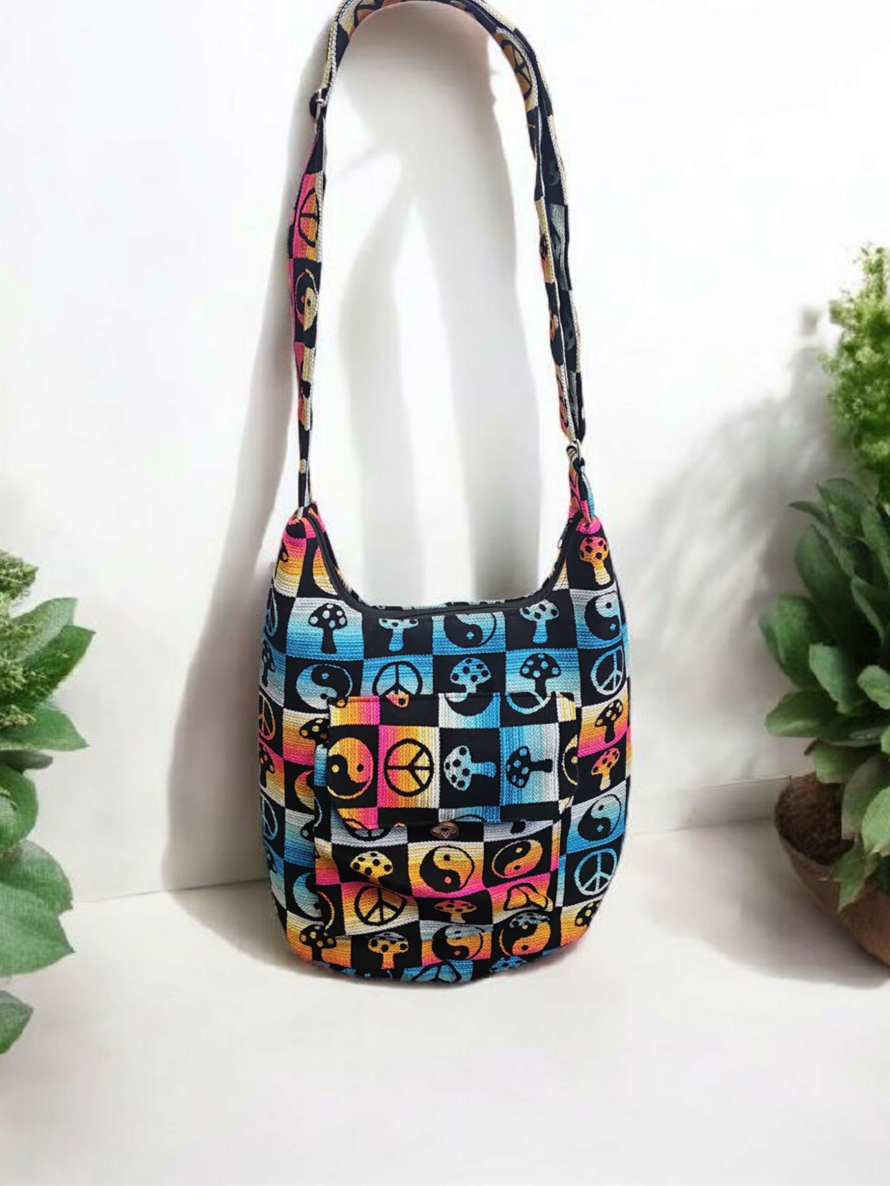 OLDTRIBES™ Peace blue / black crossbody bag – OldTribes