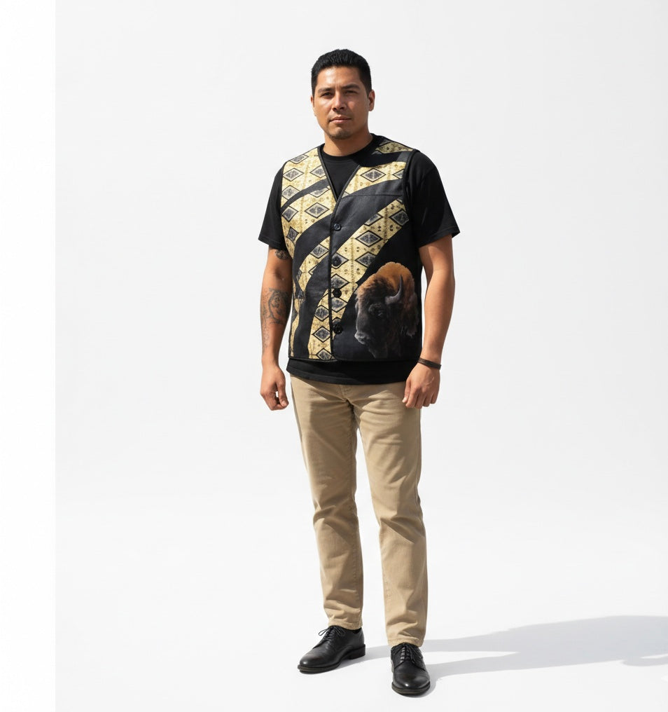 Buffalo Native Vest (Black Olive) – OldTribes