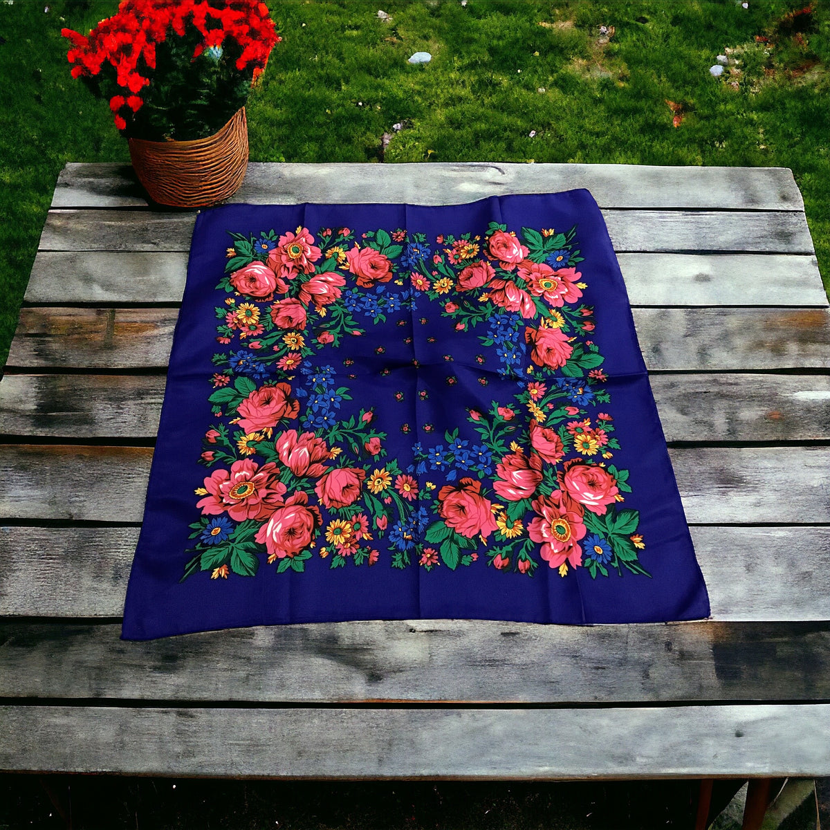 Blue Kookum Scarf – OldTribes
