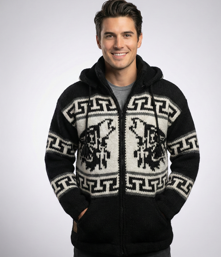 OLDTRIBES™ Lunar Wolf Wool Jacket – OldTribes