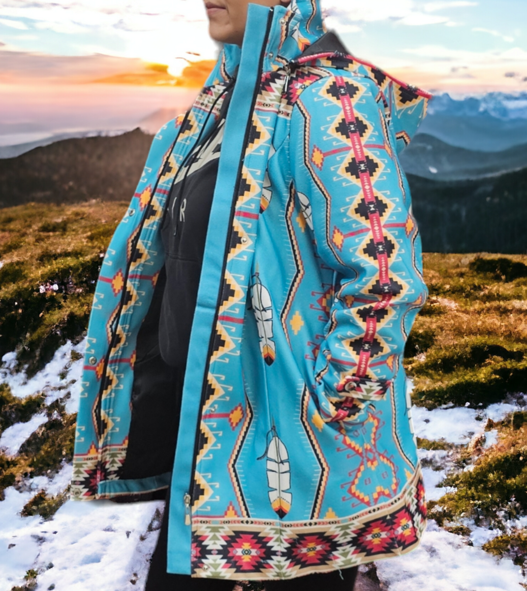 3/4-length Native coat (Feather) – OldTribes